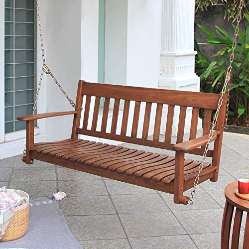 Cambridge Casual 130228-HW-NT-XX-XX Bentley Porch Swing, Natural Brown