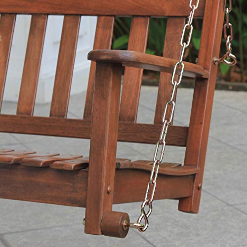 Cambridge Casual 130228-HW-NT-XX-XX Bentley Porch Swing, Natural Brown