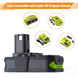 LORDONE 2Pack 3000mAh P108 Battery Compatible with Ryobi 18V Lithium Battery ONE+ P102 P103 P104 P105 P107 P108 P109 P190 P191 P122 Cordless Tool Battery