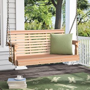 Vaneventi Porch Swing, Outdoor Poly Lumber Swing, Fade-Resistant Patio Swing, 600lbs Duty Rating, 304 SS Chains, All-Weather Garden Swing for Enjoying and Relaxing