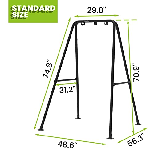 Taleco Gear Swing Stand, Hammock Chair Stand Max Load 330lbs, Heavy Duty Hammock Stand,Outdoor or Indoor Hanging Chair Stand only,Hammock Chair not Include(Black)