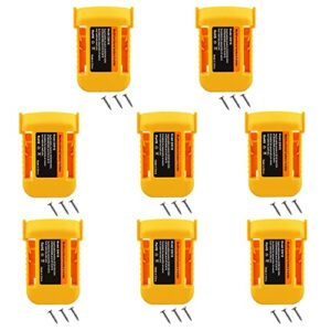 zlwawaol 8 pack battery holder for dewalt 20v 60v battery and milwaukee m18 18v battery wall mount battery storage dock holder fit for dewalt dcb200 dcb203 dcb206 battery