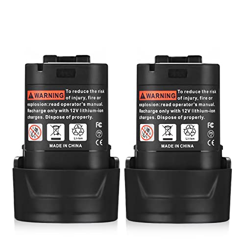 Powerextra 2 Pack 10.8v 3600mAh Li-ion Replacement Battery Compatible with Makita BL1013 Makita BL1014 Battery 194550-6 194551-4 195332-9