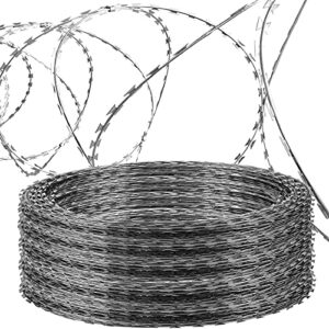 lovshare 250ft razor wire, sliver