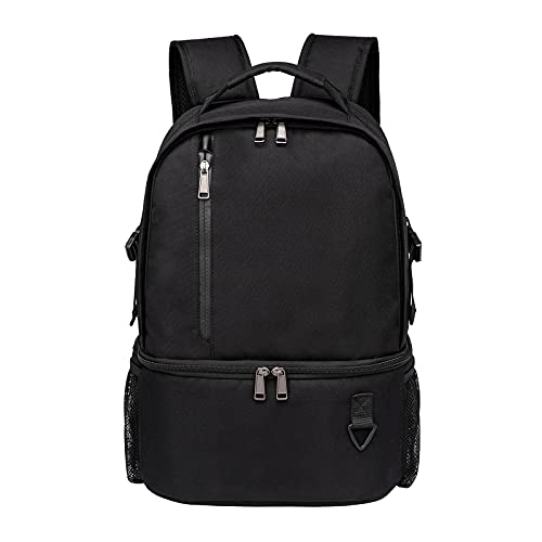 TUGUAN Insulated Cooler Backpack 38/42 Cans Double Deck Leakproof Lightweight Soft Lunch Backpack Small Cooler Bag Beach Picnic, Black