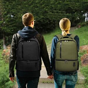 TUGUAN Insulated Cooler Backpack 38/42 Cans Double Deck Leakproof Lightweight Soft Lunch Backpack Small Cooler Bag Beach Picnic, Black