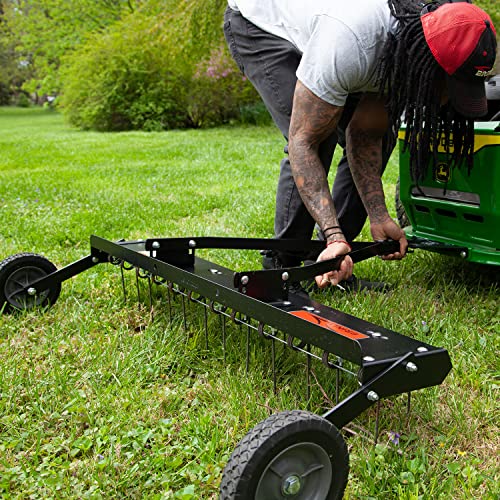 Brinly DT-480BH-A 48" Tow Behind Grass Dethatcher, Removes Thatch from Large Lawns in Less Time