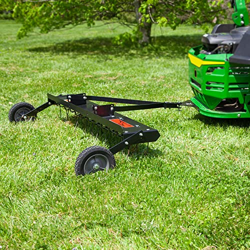 Brinly DT-480BH-A 48" Tow Behind Grass Dethatcher, Removes Thatch from Large Lawns in Less Time