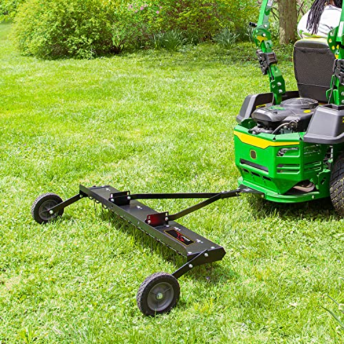 Brinly DT-480BH-A 48" Tow Behind Grass Dethatcher, Removes Thatch from Large Lawns in Less Time