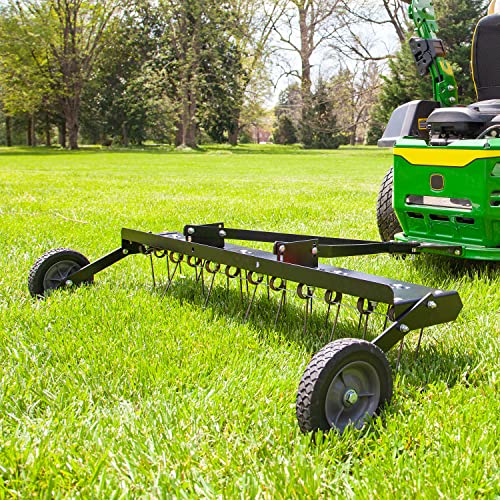 Brinly DT-480BH-A 48" Tow Behind Grass Dethatcher, Removes Thatch from Large Lawns in Less Time