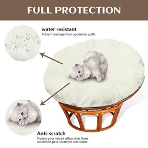 Papasan Cushion Cover Only,Water Resistant Papasan Chair Cushion Slipcover for Outdoor lndoor,Skin-Friendly Soft Machine Washable Unfading Zippered Cover for Round Egg Chair Cushion（Khaki 55in）