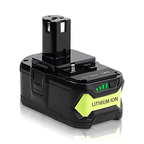 Jialitt 6.0Ah 18V P108 Battery Li-ion Replacement Compatible with Ryobi 18V Battery Ryobi ONE+ P108 P102 P103 P104 P105 P107 P109 P122 Cordless Power Tools Battery with LED Indicator