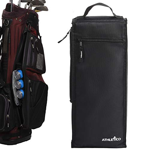 Athletico Golf Cooler Bag - Soft Sided Insulated Cooler Holds a 6 Pack of Cans or Two Wine Bottles (Black)