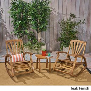 Christopher Knight Home Clark Rocker Recliners, Teak