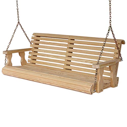 Amish Casual Heavy Duty 800 Lb Roll Back 4ft. Treated Porch Swing