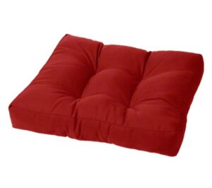 24″ x 20″ x 4″ tufted sunbrella ottoman cushion (sunbrella jockey red)