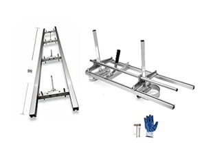 chainsaw mill, portable 14inch to 36inch guide bar chainsaw milling planking milling wood lumber cutting sawmill, with 9ft rail mill guide system