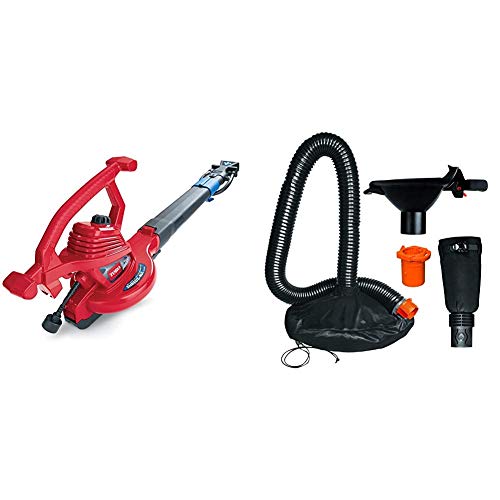 Toro 51621 UltraPlus Leaf Blower Vacuum, Variable-Speed (up to 250 mph) with Metal Impeller, 12 amp,Red & Worx LeafPro Universal Leaf Collection System for All Major Blower/Vac Brands - WA4058