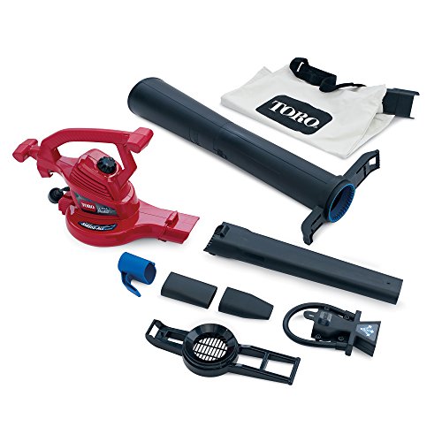 Toro 51621 UltraPlus Leaf Blower Vacuum, Variable-Speed (up to 250 mph) with Metal Impeller, 12 amp,Red & Worx LeafPro Universal Leaf Collection System for All Major Blower/Vac Brands - WA4058