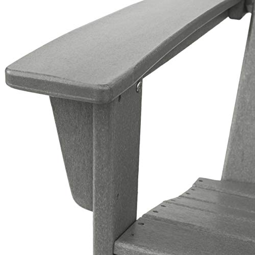 Christopher Knight Home Robert Outdoor Contemporary Adirondack Chair (Set of 2), Gray