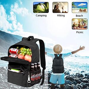 Cooler Backpack,42 Cans Insulated Backpack Cooler Leakproof Double Deck Cooler Bag for Men Women Picnic Fishing Hiking Camping Park Beach Lunch Backpack