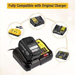 FirstPower Upgraded 6.0Ah DCB200 Battery DCB204 DCB206 - Compatible with Dewalt 20V Battery Cordless Power Tools Li-ion 2 Pack