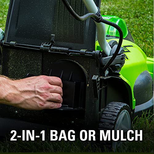 Greenworks 40V 16" Cordless Electric Lawn Mower, 4.0Ah Battery and Charger Included