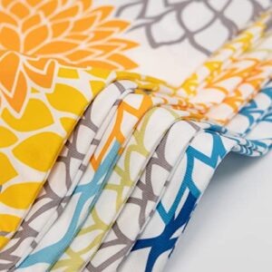 Nymphia Yellow Blue Green Pillow Covers 18x18 Set of 2 Outdoor Throw Pillows for Couch Sofa Patio Home Summer Decorative Dahlia Square Cushion Cases