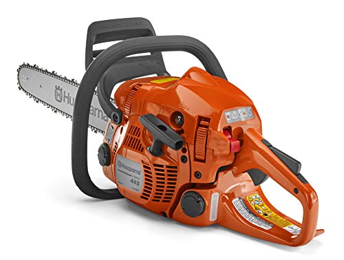 Husqvarna 445 Gas Chainsaw, 50-cc 2.8-HP, 2-Cycle X-Torq Engine, 18 Inch Chainsaw with Automatic Oiler, For Wood Cutting and Tree Trimming