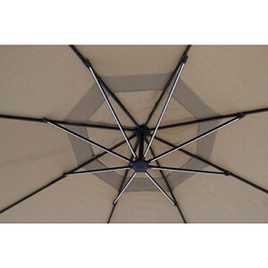 Garden Winds Replacement Canopy Top Cover for Hampton Bay LED Offset Solar Umbrella - WILL FIT MODEL YJAF-052 ONLY - WILL NOT FIT ANY OTHER MODEL