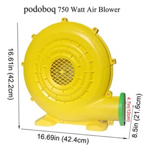 Inflatable Bounce House Blower, 750 Watt Air Blower for Inflatable Castle and Jump Slides, Portable and Powerful Fan Pump Commercial Inflatable Blower, Blower for Bounce House