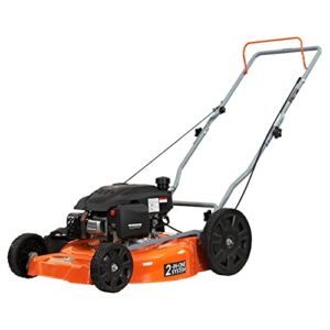 YARDMAX 21 in. 170cc 2-in-1 Gas Walk Behind Push Lawn Mower with High Rear Wheels