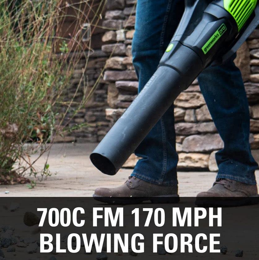 Greenworks PRO 170 MPH 700 CFM 60V Battery Cordless Handheld Leaf Blower (Tool Only), (BL60L02)