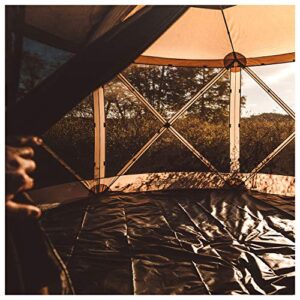 Gazelle Tents™, G6 6-Sided Gazebo Footprint, Waterproof Ground Tarp, 6 Tack Down Stakes, GA106