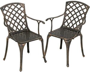 fdw patio chairs dining chairs set of 2 outdoor chair wrought iron patio furniture patio furniture chat set weather resistant