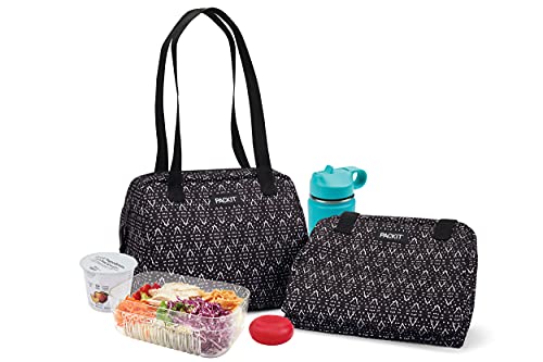 PackIt Freezable Hampton Lunch Bag, Desert Plains, Built with EcoFreeze Technology, Collapsible, Reusable, Zip Closure with Front Pocket and Shoulder Straps, Perfect for Tweens and Adults