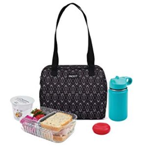 PackIt Freezable Hampton Lunch Bag, Desert Plains, Built with EcoFreeze Technology, Collapsible, Reusable, Zip Closure with Front Pocket and Shoulder Straps, Perfect for Tweens and Adults