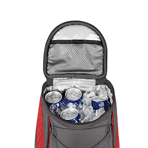 ONIVA - a Picnic Time brand - Disney Mickey Mouse PTX Backpack Cooler - Soft Cooler Backpack - Insulated Lunch Bag, (Red with Gray Accents) 11 x 7 x 13.5