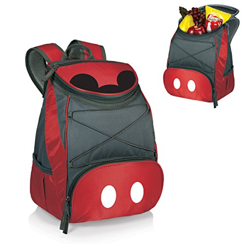 ONIVA - a Picnic Time brand - Disney Mickey Mouse PTX Backpack Cooler - Soft Cooler Backpack - Insulated Lunch Bag, (Red with Gray Accents) 11 x 7 x 13.5