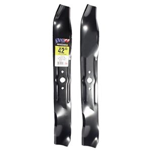 maxpower 561547b 2 blade set for 42″ cut mtd, cub cadet, troy-bilt replaces oem no. 742-3033, 759-3830, 742-04101, 42 inch, black