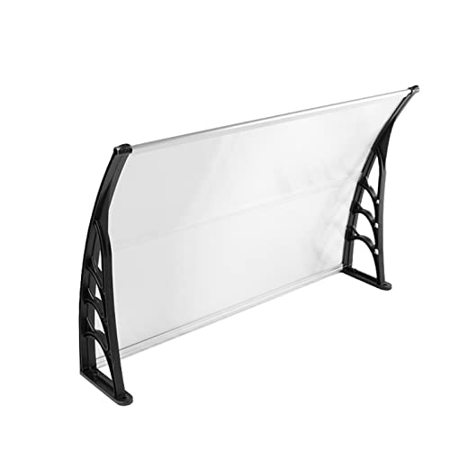 Choies 40" x 40" Window Awning Polycarbonate Door Canopy Cover Outdoor Patio Front Door Garden Awning Canopy UV Rain Snow Sunlight Protection One Piece Hollow Sheet (White)