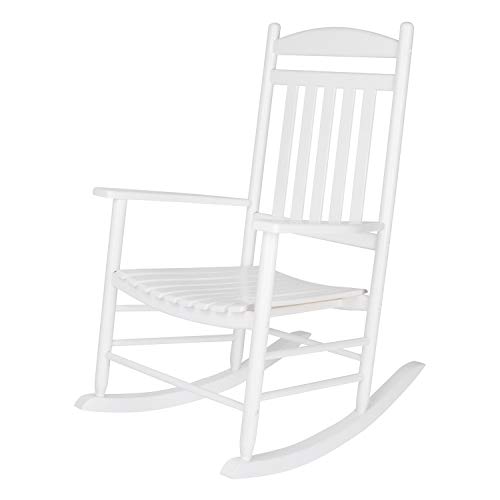 Shine Company 4331WT Maine Outdoor Patio Rocking Chair, White