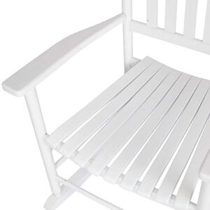 Shine Company 4331WT Maine Outdoor Patio Rocking Chair, White