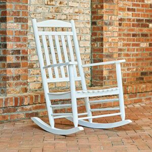 Shine Company 4331WT Maine Outdoor Patio Rocking Chair, White