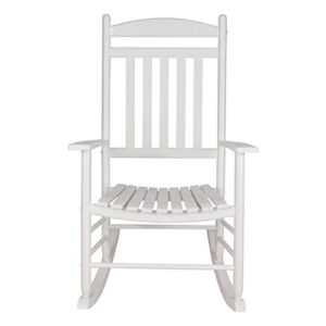 Shine Company 4331WT Maine Outdoor Patio Rocking Chair, White