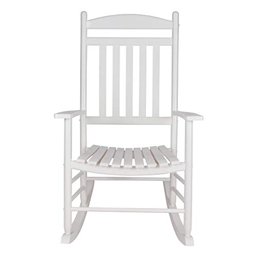 Shine Company 4331WT Maine Outdoor Patio Rocking Chair, White