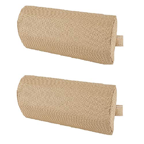 Unknown Universal Replacement Pillow headrest for Zero Gravity Chair with Elastic Band, Neck Pillows for Chair, Lounge Chair (Beige, 2pcs) 2 Count (Pack of 1)