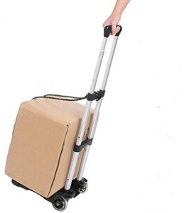 coocheer aluminum folding hand trucks portable luggage cart lightweight travel hand truck/heavy duty hand trucks (80lb)