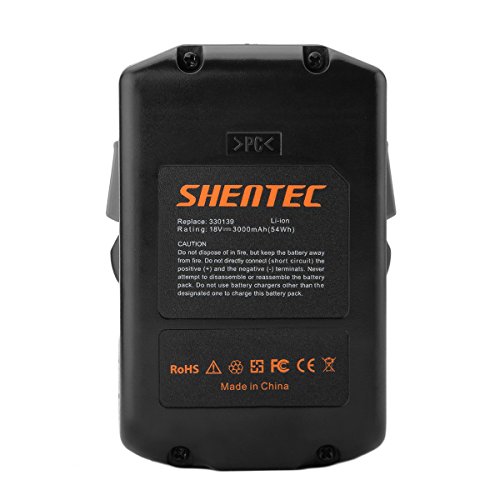 Shentec 2-Pack 3000mAh 18 Volt Battery Compatible with Hitachi 339782 BSL1830C BSL1815X BSL1815S BSL1830 330139 330557 (18V Lithium Battery)