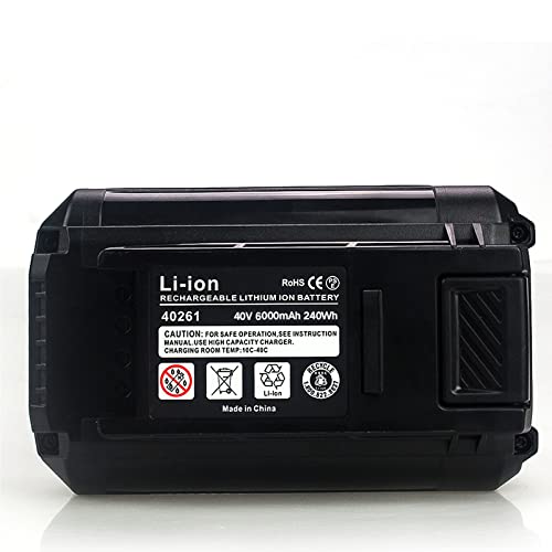 Upgraded to 6.0Ah OP4026 40 Volt Lithium Replacement Battery Compatible with Ryobi 40V Battery OP4050A OP40601 OP4026A OP4040 OP4030 OP4050 OP4015 OP40261 OP40201 OP40301 OP40401 with LED Indicator